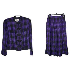 Sarah Elizabeth | Skirts | Vintage Sarah Elizabeth Plaid Button Front ...
